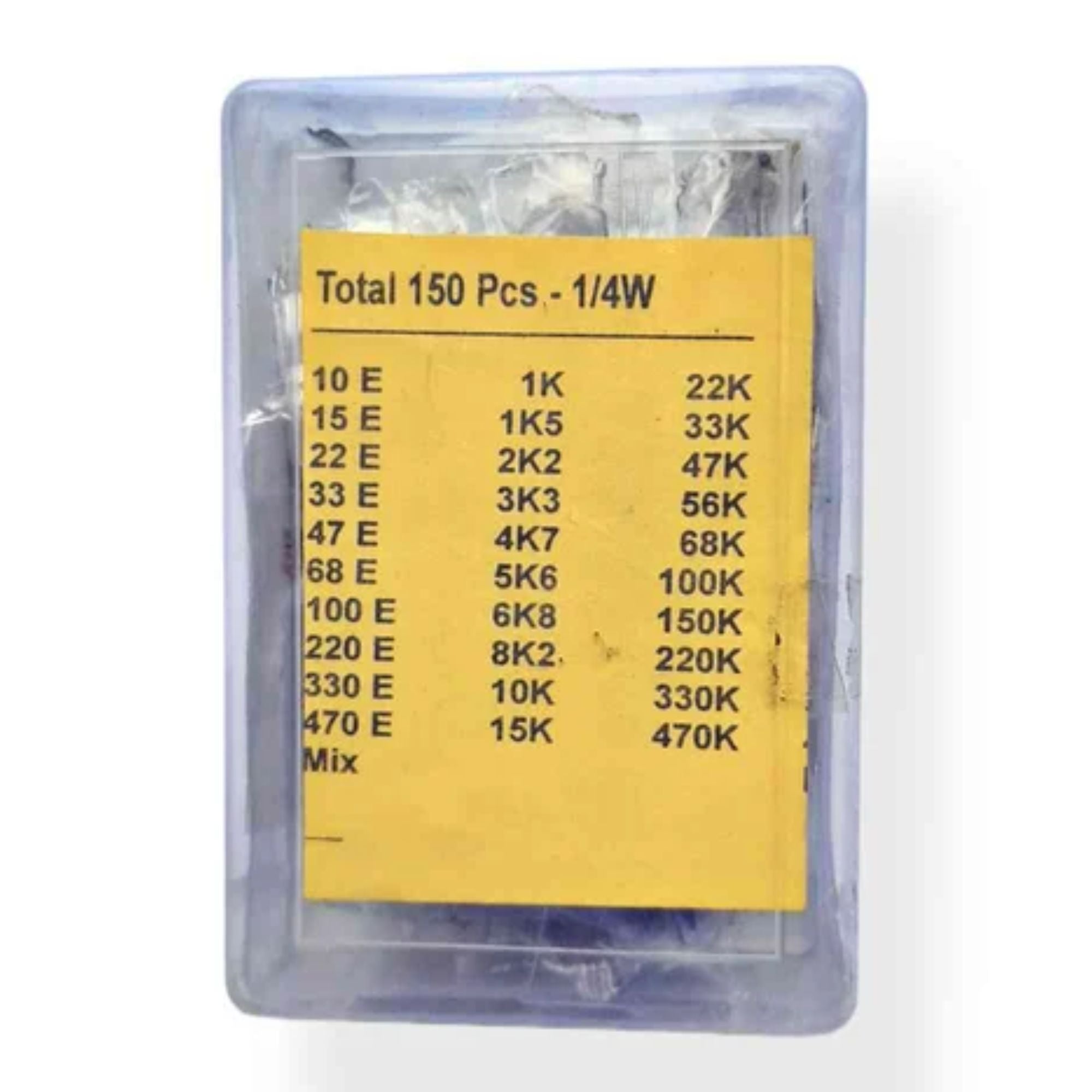 Buy Resistor Kit 1/4 Watt 150Pcs Online at SunRobotics