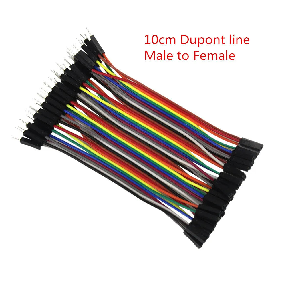 Buy Male to Female Jumper Wires 40 Pcs 10cm - SunRobotics