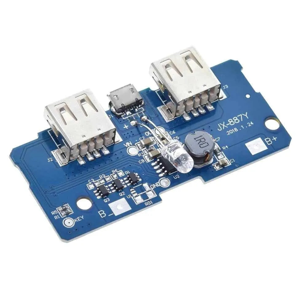 DIY Power Bank 5V 2A 18650 Dual Micro Lipo Charger - SunRobotics